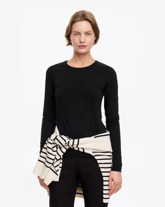 Arket Schmales Langarmshirt -Schwarz