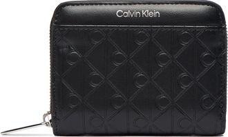 Calvin Klein Geldbörse Calvin Klein Emblem Aop Embossed Zip Around LV04F1081G Schwarz
