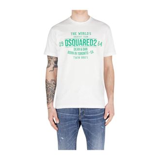 Dsquared2 Loose Fit Tee Wei&szlig;es T-Shirt - - Tops - Herren - Wei&szlig; - S
