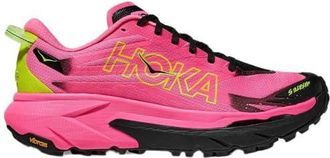 Hoka One One ONE ONE W Mafate 5 - Chaussure de trailrunning pour Femme - Rose N&eacute;on/Noir, 38.5 EU
