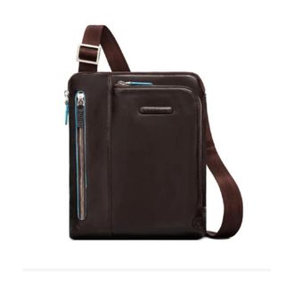 Piquadro Stilvolle Dunkelbraune Schultertasche - - Bags - Herren - Braun - ONE SIZE