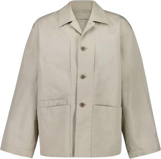 Christophe Lemaire Homme, Vestes, Beige, Taille: M Veste de travail Boxy en Beige Mastic