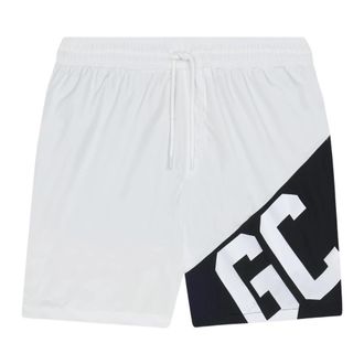 GCDS Badeanzug mit Band-Logo - - Swimwear - Herren - Wei&szlig; - S