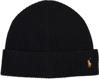 Polo Ralph Lauren Beanie mit Polo Pony - Schwarz