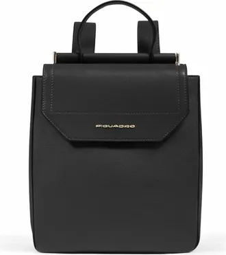 Piquadro Femme, Sacs, Noir, Taille: ONE Size Sac à dos femme pour iPadmini avec protection Rfid