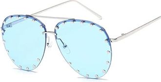 Generic Lunettes de soleil rétro en métal pour hommes et femmes lunettes de soleil pour vacances en plein air lunettes de tir dans la rue (couleur : B, taille