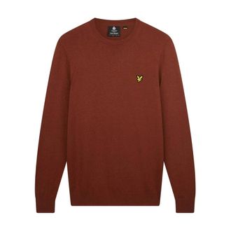 Lyle & Scott Homme, Sweatshirts et sweats à capuche, Brun, Taille: XL Pull en coton mérinos à col rond