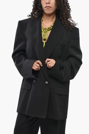 Balenciaga Zweireiher aus Wolle mit Spitzrevers und Pattentaschen Balenciaga