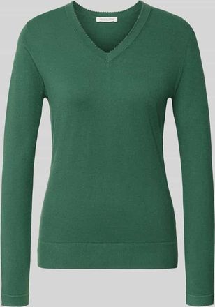 Christian Berg Pullover aus Viskose-Mix mit V-Ausschnitt