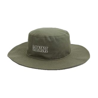 Ganni Femme, Accessoires, Vert, Taille: Xs/S Bob Coton