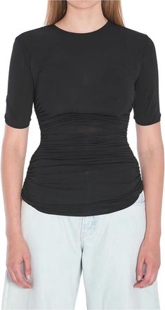 Alaia Femme, Tops, Noir, Taille: 36 FR T-shirt en viscose