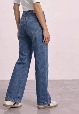 Street One Loose-fit-Jeans STREET ONE, Damen, Gr. 24, L&auml;nge 28, medium blau soft washed, Jeans, 79% Baumwolle, 15% Polyester, 4% Elastomultiester, 2% Elasthan, u