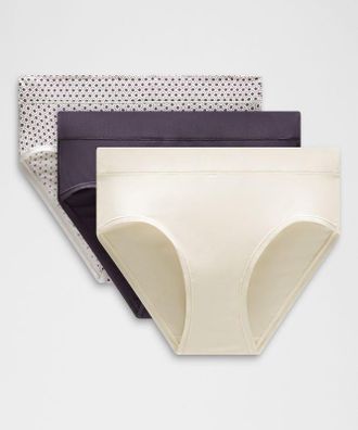 lululemon Culotte bikini UnderEase taille haute Lot de 3 pour Femmes - Violet/Violet/&Eacute; - Taille 2XL