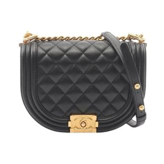 Chanel Pre-owned Sac bandouli&egrave;re Boy en cuir dagneau petit mod&egrave;le - Femme - Pre-owned - Noir - Taille: ONE Size