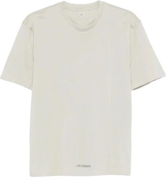 C.P. Company C.p. Company, Homme, Tops, Beige, Taille: XL Microdream Short Sleeve T-Shirt