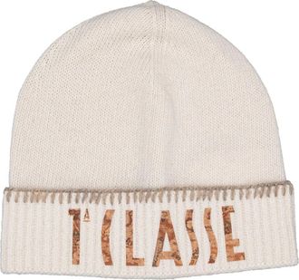 Alviero Martini 1A Classe Cashmere Blend Beanie mit Zierstich - - Accessories - Damen - Beige - ONE SIZE