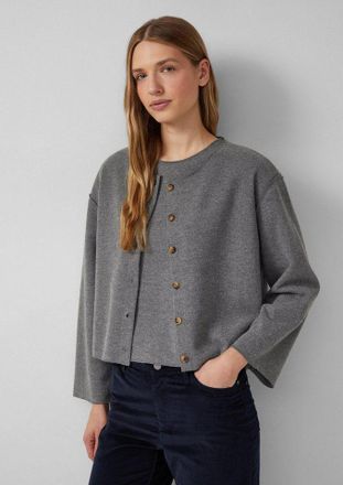 s.Oliver Cardigan Sweatshirt Jacke Strickjacke im Boxy Fit