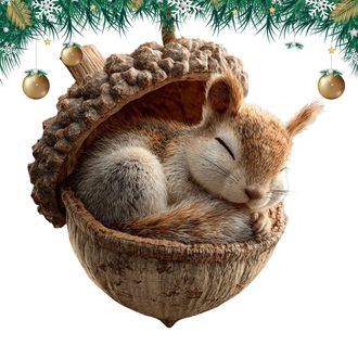 Generic Weihnachtsbaum-Tierdekoration - Flacher Acryl-Anh&auml;nger, H&auml;ngender Weihnachtsschmuck, Farbenfrohes Feiertagsdesign, Leichtes, Langlebiges Handwerk | Id