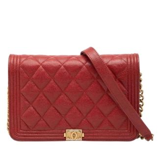 Chanel Portefeuille sur cha&icirc;ne Pre-owned - Femme - Pre-owned - Rouge - Taille: ONE Size