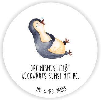 Mr. & Mrs. Panda Kühlschrankmagnet Pinguin Lachen - Geschenk, Funny, Magnete, LOL, Haha, Witzig, rundmagnet, kühlschrankmagnete, Lustiger Spruch, Fröhlich, Humor