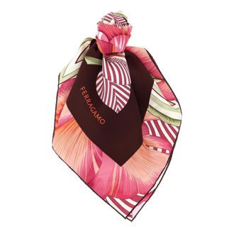 Ferragamo Femme, Accessoires, Multicolore, Taille: ONE Size Brezza Print Silk Twill Scarf