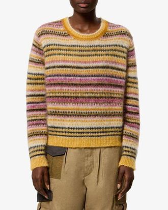 Isabel Marant Multi-Stripe Knit Sweater - Gold