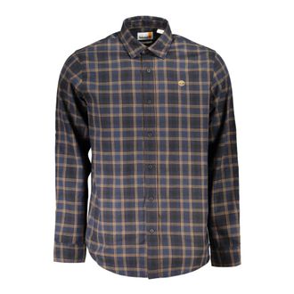 Timberland Blaues kariertes Langarmhemd - - Shirts - Herren - Blau - S