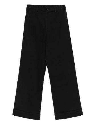Joe Chia pantalon droit Dooku à chevilles resserrées - Noir