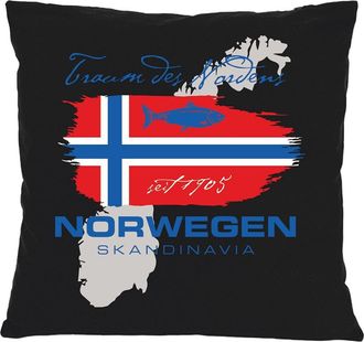 Spass Kostet Kissen mit Spruch und Füllung Dekokissen Norwegen Traum des Nordens