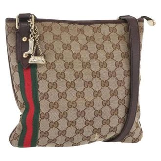 Gucci Sac bandouli&egrave;re en toile Pre-owned - Femme - Pre-owned - Beige - Taille: ONE Size
