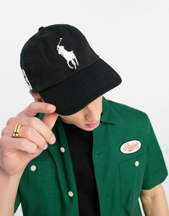 Polo Ralph Lauren Kappe in Schwarz mit gro&szlig;em Polospieler-Logo