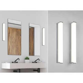 Trio Leuchten LED Badezimmer Wandleuchten 2er Set in Chrom - Spiegelleuchten, Breite 42,5cm