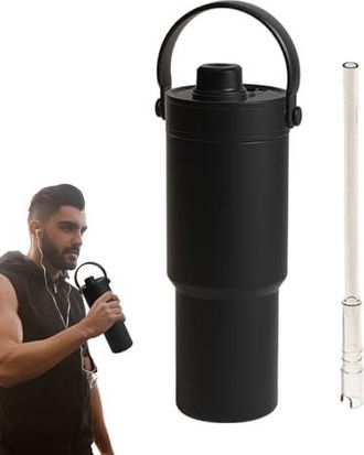 Generico Tasses isothermes avec couvercles, tasses thermiques avec couvercles | Pace &eacute;tanche &agrave; vide de 735 ml - Outil de boisson &agrave; double paroi avec poign&eacute;e et