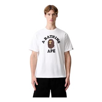 A Bathing Ape College T-Shirt - - Tops - Herren - Wei&szlig; - XL