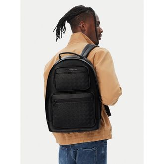Tommy Hilfiger Rucksack Tommy Hilfiger Th Modern Monogram Backpack AM0AM14683 Schwarz