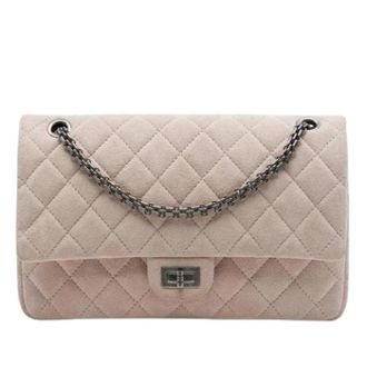 Chanel Sac bandouli&egrave;re matelass&eacute; vintage en daim Pre-owned - Femme - Pre-owned - Beige - Taille: ONE Size