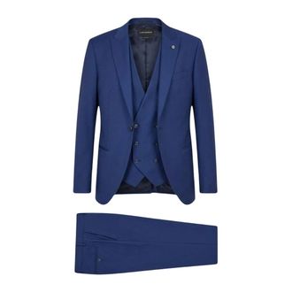 Luigi Bianchi Mantova Homme, Costumes, Bleu, Taille: 3XL Costume Trois Pi&egrave;ces &agrave; Revers Uniques