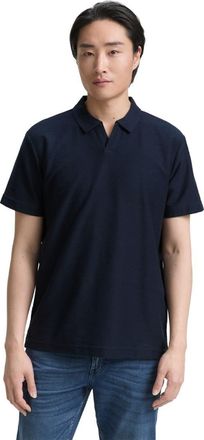 Tom Tailor Herren 1047783 Poloshirt mit Ottoman-Struktur, 10668-Sky Captain Blue, 3XL