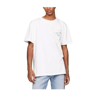 Tommy Hilfiger Metallic Reg T-Shirt - - Tops - Herren - Wei&szlig; - 2XL
