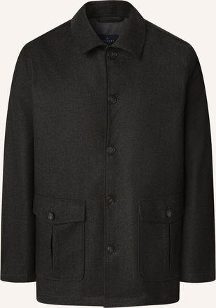 Hackett Fieldjacket Hbone Flan Overshirt gruen