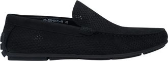 Estro & Luminara Homme, Chaussures, Noir, Taille: 41 EU Perforated Nubuck Mocassins