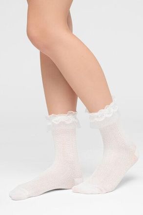 Calzedonia Oktoberfest-damensocken Mit Romantischer Applikation Wei&szlig;