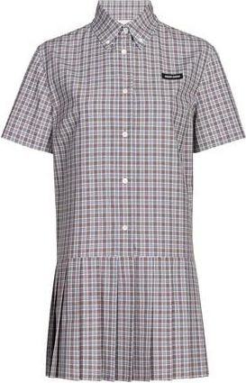 Miu Miu Robe &agrave; carreaux en coton