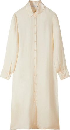 Patrizia Pepe Femme, Robes, Blanc, Taille: 38 FR Viscose Lyocell Shirt Dress