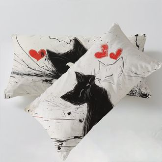 Generic Kissenbez&uuml;ge Rotwein Kissenbezug 40x60cm Creme Kissenbez&uuml;ge Samt Dekokissen Kopfkissenbezug Cushion Cover Weich und Bequem Unsichtbarer Rei&szlig;verschluss