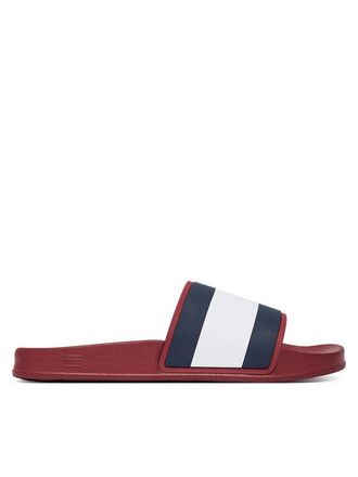 Tommy Hilfiger Pantoletten Core Hilfiger Flag Pool Slide FM0FM05798 Dunkelrot