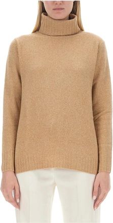 Aspesi Femme, Pulls, Brun, Taille: 38 FR Pull &agrave; col roul&eacute;