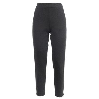 Le Tricot Perugia Strickhose mit elastischem Bund - - Trousers - Damen - Grau - S