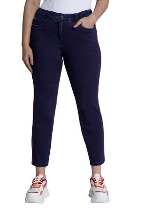 Ulla Popken Damen, gro&szlig;e Gr&ouml;&szlig;en, Jeans Sarah, 5-Pocket, Zier Paspel, schmal