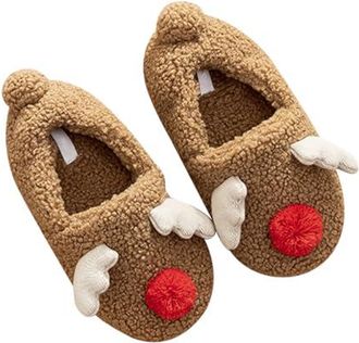 Garneck Pantoufles Antid&eacute;rapantes Pantoufles De Chambre &agrave; Motif No&euml;l Int&eacute;rieur Chaudes Pour Femme